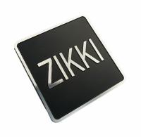 China Custom Black Background Aluminum Diamond-cutting Nameplate for sale