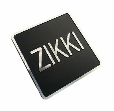 China Custom Black Background Aluminum Diamond-cutting Nameplate for sale