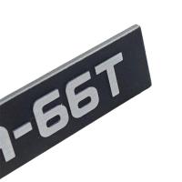 China Custom 3D Embossed Brushed Aluminum Equipment Nameplate With Adhesive for sale