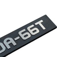 China Custom 3D Embossed Brushed Aluminum Equipment Nameplate With Adhesive for sale