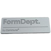 China Customized Aluminum Text Debossed Anodized Waterproof Nameplate Metal Fashion Label for sale