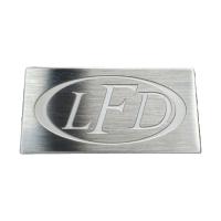 China The Brushed Stainless Steel Metal Nameplate Is Customized With A Simple And Elegant Metal Logo for sale