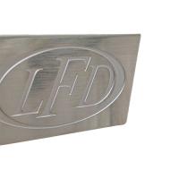China The Brushed Stainless Steel Metal Nameplate Is Customized With A Simple And Elegant Metal Logo for sale