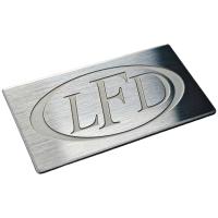 China The Brushed Stainless Steel Metal Nameplate Is Customized With A Simple And Elegant Metal Logo for sale