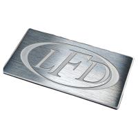 China The Brushed Stainless Steel Metal Nameplate Is Customized With A Simple And Elegant Metal Logo for sale