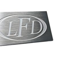 China The Brushed Stainless Steel Metal Nameplate Is Customized With A Simple And Elegant Metal Logo for sale