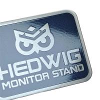 China The Logo Is Printed On The Surface Of The Custom-made Stainless Steel Nameplate With A Brushed Line for sale