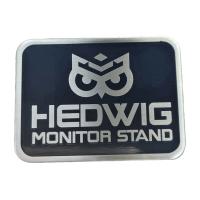 China The Logo Is Printed On The Surface Of The Custom-made Stainless Steel Nameplate With A Brushed Line for sale
