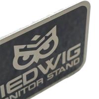 China The Logo Is Printed On The Surface Of The Custom-made Stainless Steel Nameplate With A Brushed Line for sale