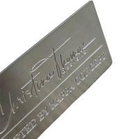 China Custom Brand Waterproof Stainless Steel Nameplate Metal Logo Brush Surface Label For Furniture for sale
