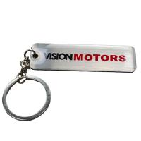China Custom Metal Epoxy Resin Dome Sticker Cystal Aluminum Keychain Tag Printing Logo Label for sale