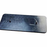 China Custom Aluminum Highlight Silver Brand Logo Nameplate Black Anodized Label With Feet for sale