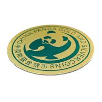 China Custom Round Aluminum Nameplate With Gold Anodized Background for sale