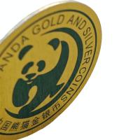 China Custom Round Aluminum Nameplate With Gold Anodized Background for sale