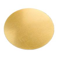 China Custom Round Aluminum Nameplate With Gold Anodized Background for sale