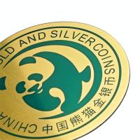 China Custom Round Aluminum Nameplate With Gold Anodized Background for sale