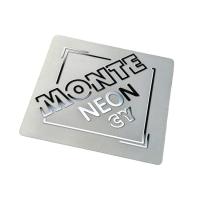 China 3d Metal Engraved logo Tags Label Sticker Anodized Aluminum Logo Metal Plate Nameplate Embossed Metal Logo for sale