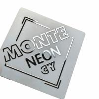 China 3d Metal Engraved logo Tags Label Sticker Anodized Aluminum Logo Metal Plate Nameplate Embossed Metal Logo for sale