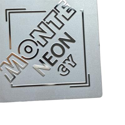 China 3d Metal Engraved logo Tags Label Sticker Anodized Aluminum Logo Metal Plate Nameplate Embossed Metal Logo for sale