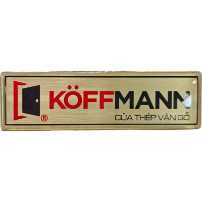 China Custom-Made Brass Nameplates With Gold Finish & Epoxy Dome Label for sale
