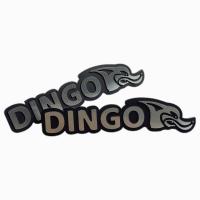 China Customized Aluminum Die-casting Embossed Logo Diamond Cutting Surface Metal Nameplate for sale