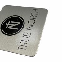 China Custom Matte Silver-Gray High-Quality Aluminum Nameplate for sale