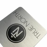 China Custom Matte Silver-Gray High-Quality Aluminum Nameplate for sale