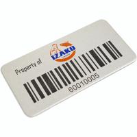 China Customized Metal Bar Code Label Aluminum Laser Serial Number Asset Label For Outdoor Use for sale