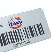 China Customized Metal Bar Code Label Aluminum Laser Serial Number Asset Label For Outdoor Use for sale