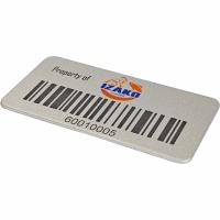 China Customized Metal Bar Code Label Aluminum Laser Serial Number Asset Label For Outdoor Use for sale