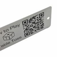 China Custom Metal Serial Number Plates Stainless Steel QR Code Barcode Tags Aluminium Asset Labels with Printing for sale