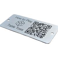 China Custom Metal Serial Number Plates Stainless Steel QR Code Barcode Tags Aluminium Asset Labels with Printing for sale