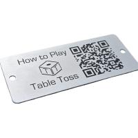 China Customized Strong Self Adhesive Metal Laser Engraved QR Code Label Aluminum Barcode Label With Serial Number for sale