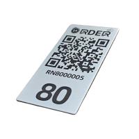 China Custom Aluminum QR Code Table Number Tags  Restaurant Order Pickup Signs for sale
