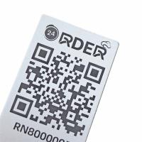 China Custom Aluminum QR Code Table Number Tags  Restaurant Order Pickup Signs for sale