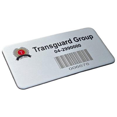 China 304 And 316 stainless Steel Permanent Engraved Serial Number Industrial Equipment Inspection Labels, Asset Tracking QR Code Labels for sale
