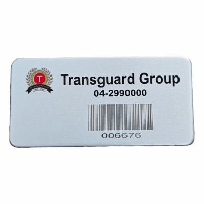 China Laser-engraved QR Code Industrial Labels Serial Number Markings Durable and Wear-resistant Metal Plate Tag for sale