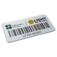China Customized Metal Barcode Serial Number Label Nameplate Aluminum Laser Asset Tag for sale