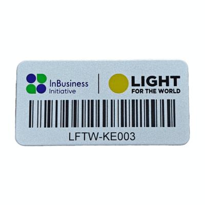 China Customized Metal Barcode Serial Number Label Nameplate Aluminum Laser Asset Tag for sale