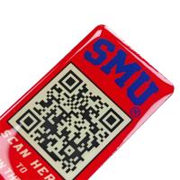 China Custom Aluminum Epoxy Dome Laser Barcode Label With Adhesive Backing for sale