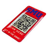 China Custom Aluminum Epoxy Dome Laser Barcode Label With Adhesive Backing for sale