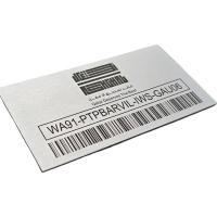 China Custom Laser Engraved Aluminum Barcode Tags National Project Asset ID Labels for sale
