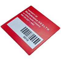 China Custom Square Aluminum Barcode Tags Medical Grade Durable Asset Labels for sale