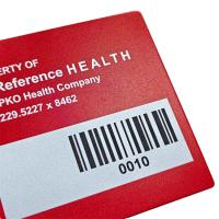 China Custom Square Aluminum Barcode Tags Medical Grade Durable Asset Labels for sale