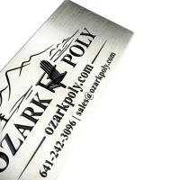 China Custom Metal Durable  Nameplate Stainless Steel Brush Label Brand Logo Recessed Tag For Furniture for sale