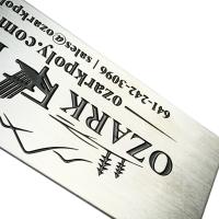 China Custom Metal Durable  Nameplate Stainless Steel Brush Label Brand Logo Recessed Tag For Furniture for sale