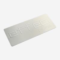China Custom Mirror Letter Effect Metal Label Stainless Steel Embossed Brand Logo Nameplate With Adhesive for sale