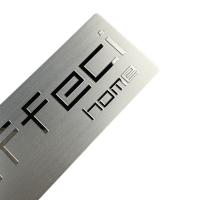 China Custom Mirror Letter Effect Metal Label Stainless Steel Embossed Brand Logo Nameplate With Adhesive for sale