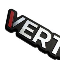 China Custom Embossed Aluminum Nameplate With Black Background & Silver Raised Letters for sale