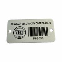 China Custom Aluminum Barcode Tags  Laser Engraved Industrial Asset ID Labels for sale